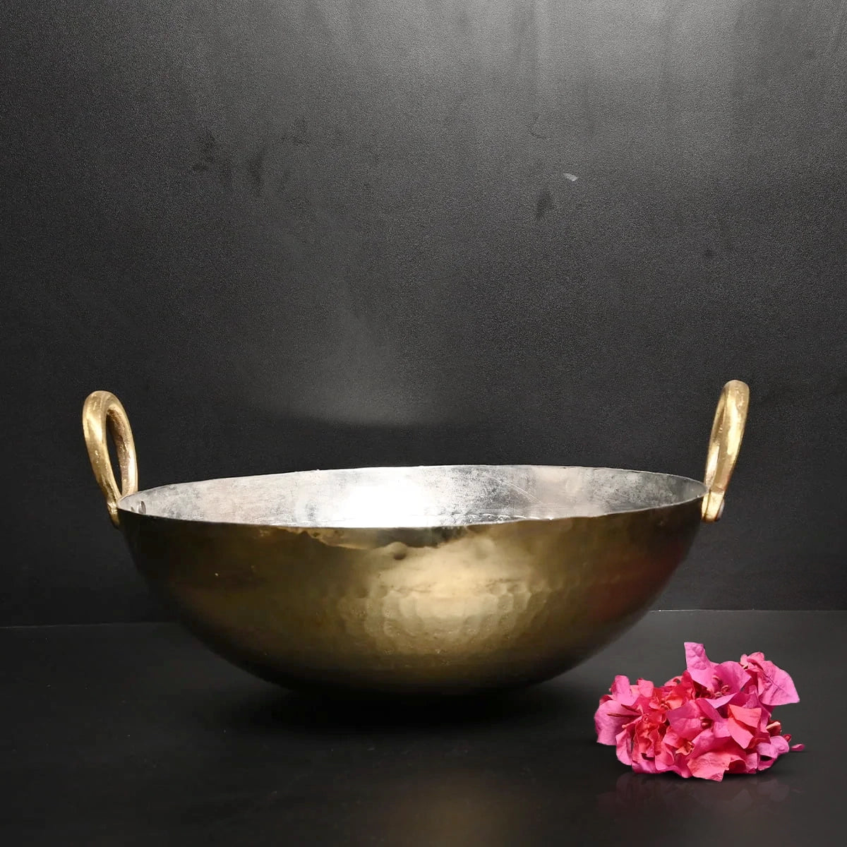 Handmade Brass Kadai with Lid, Traditional Brass Cookware - The Yellow ...